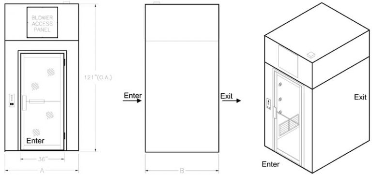 Air Shower (AS Series) - Clean Room Depot